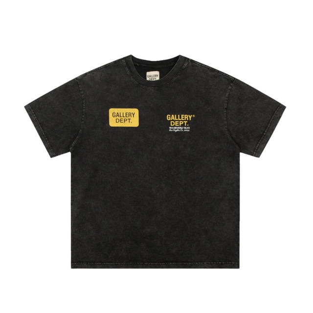 Gallery Dept Yellow letters Tee Black