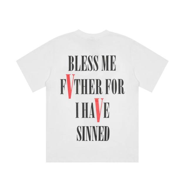 Vlone jesus in purgatory tee black white