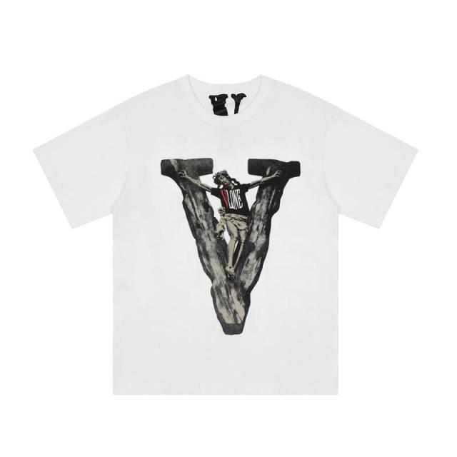 Vlone jesus in purgatory tee black white