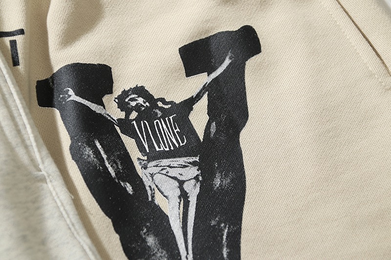 Vlone x Saint Michael jesus printing shorts 2 colors