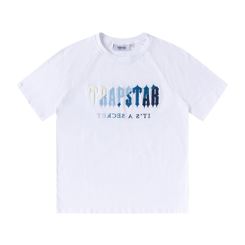 Trapstar white and blue gradient letters tee 3 colors