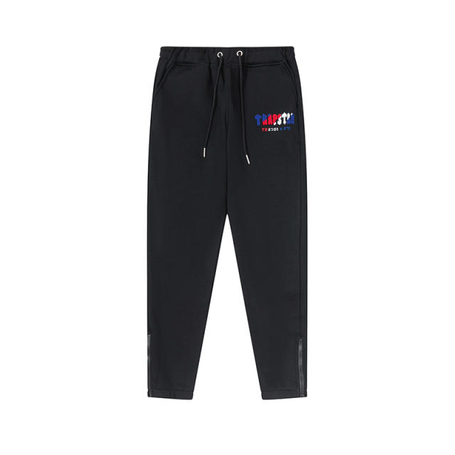 Trapstar Towel Embroidered Hoodie & Pants (Blue Red White Logo)