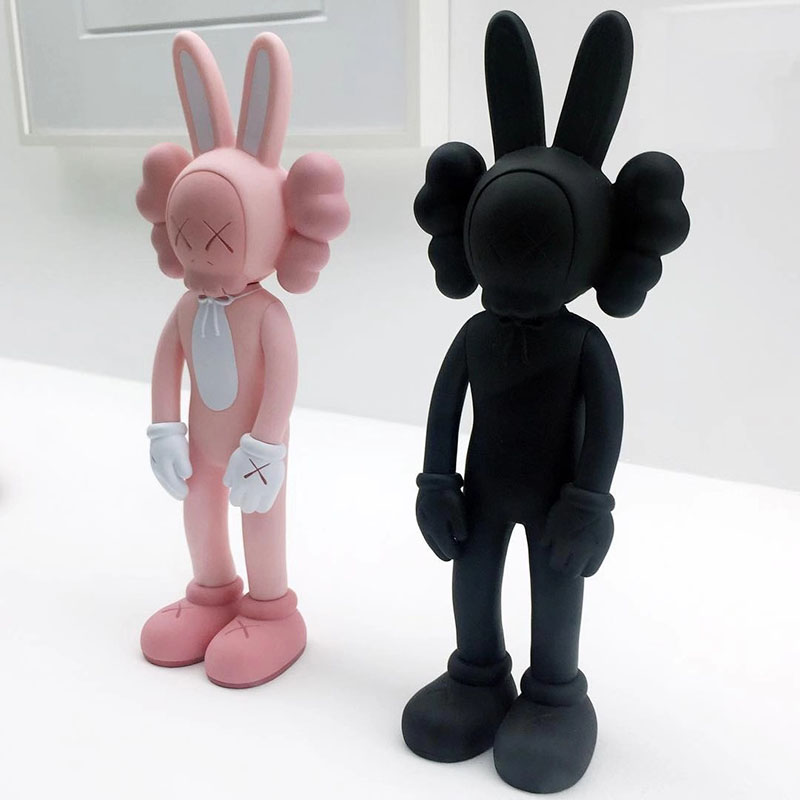 OriginalFake Mand Kaws Rabbit Figure Pink & Black