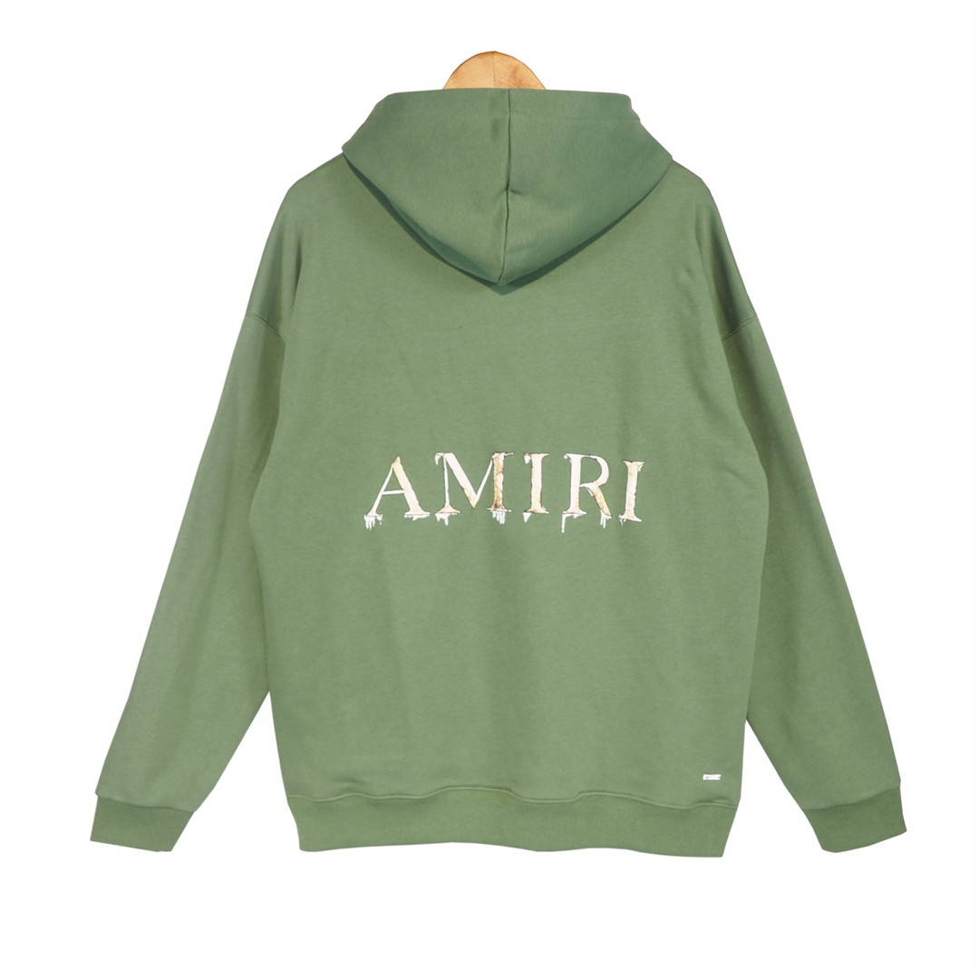 Amiri 22SS Green Logo Hoodie (Black/Green) Reps Replica Ninjahype Dhgate