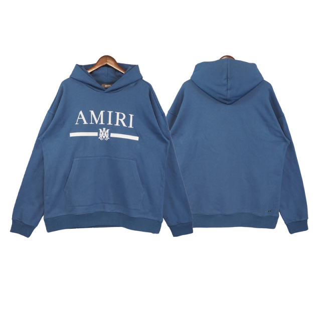 Amiri 22SS Classic Embroidered Logo Hoodie (White/Black/Brown/Blue/Navy Blue)