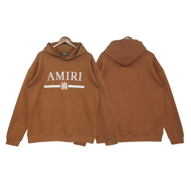 Amiri 22SS Classic Embroidered Logo Hoodie (White/Black/Brown/Blue/Navy Blue)