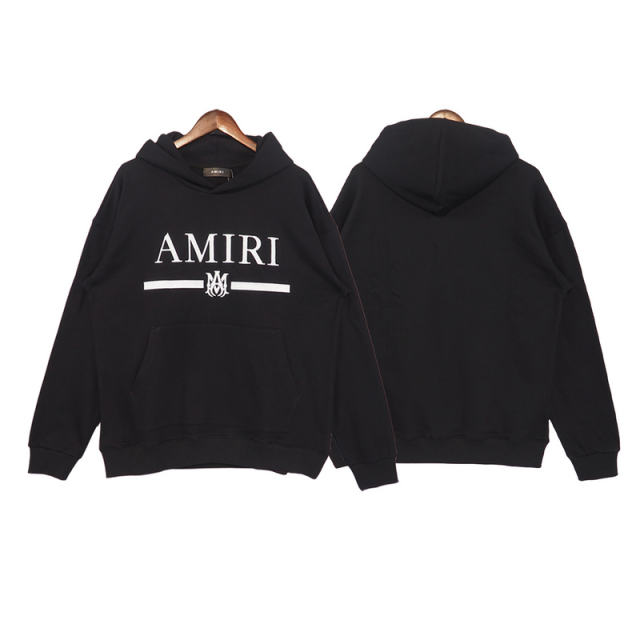 Amiri 22SS Classic Embroidered Logo Hoodie (White/Black/Brown/Blue/Navy Blue)