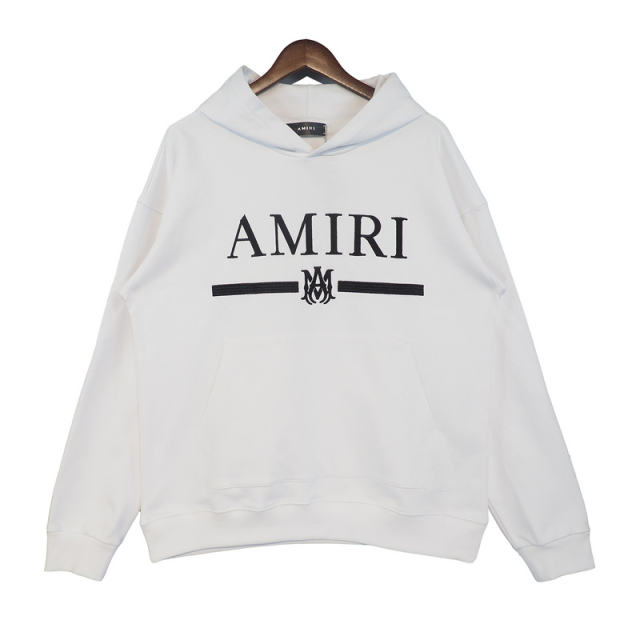 Amiri 22SS Classic Embroidered Logo Hoodie (White/Black/Brown/Blue/Navy Blue)