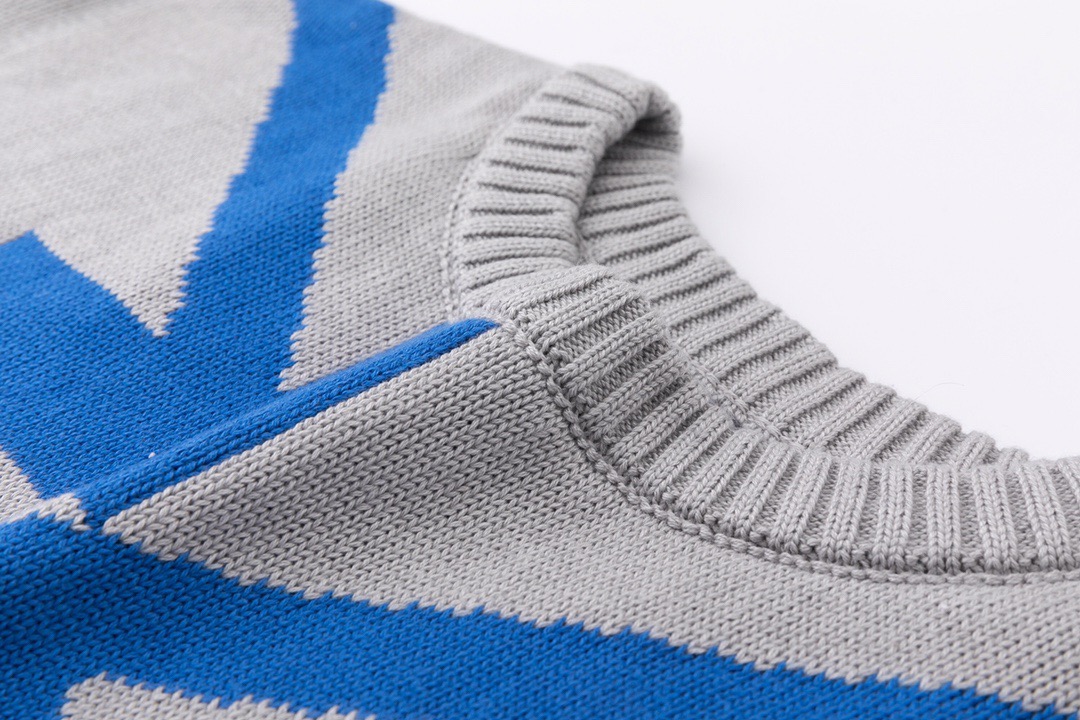 Off White OW Blue Logo Sweater Grey