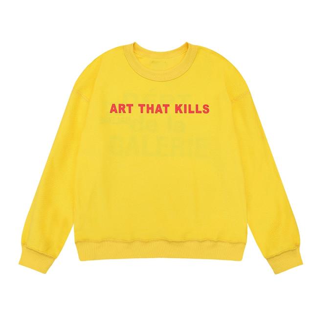 GD Reversible crewneck Yellow And Black