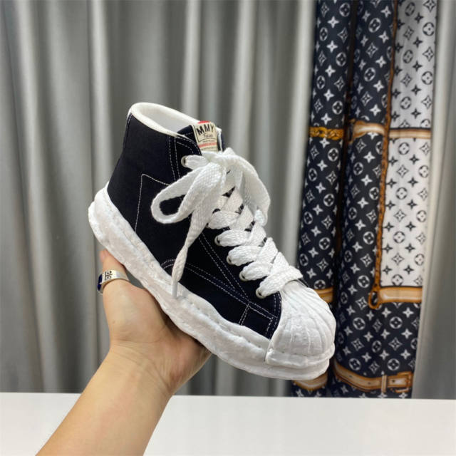 Masion Mihara Yusuhiro MMY BLAKEY Melting Canvas Sole Black Shoes