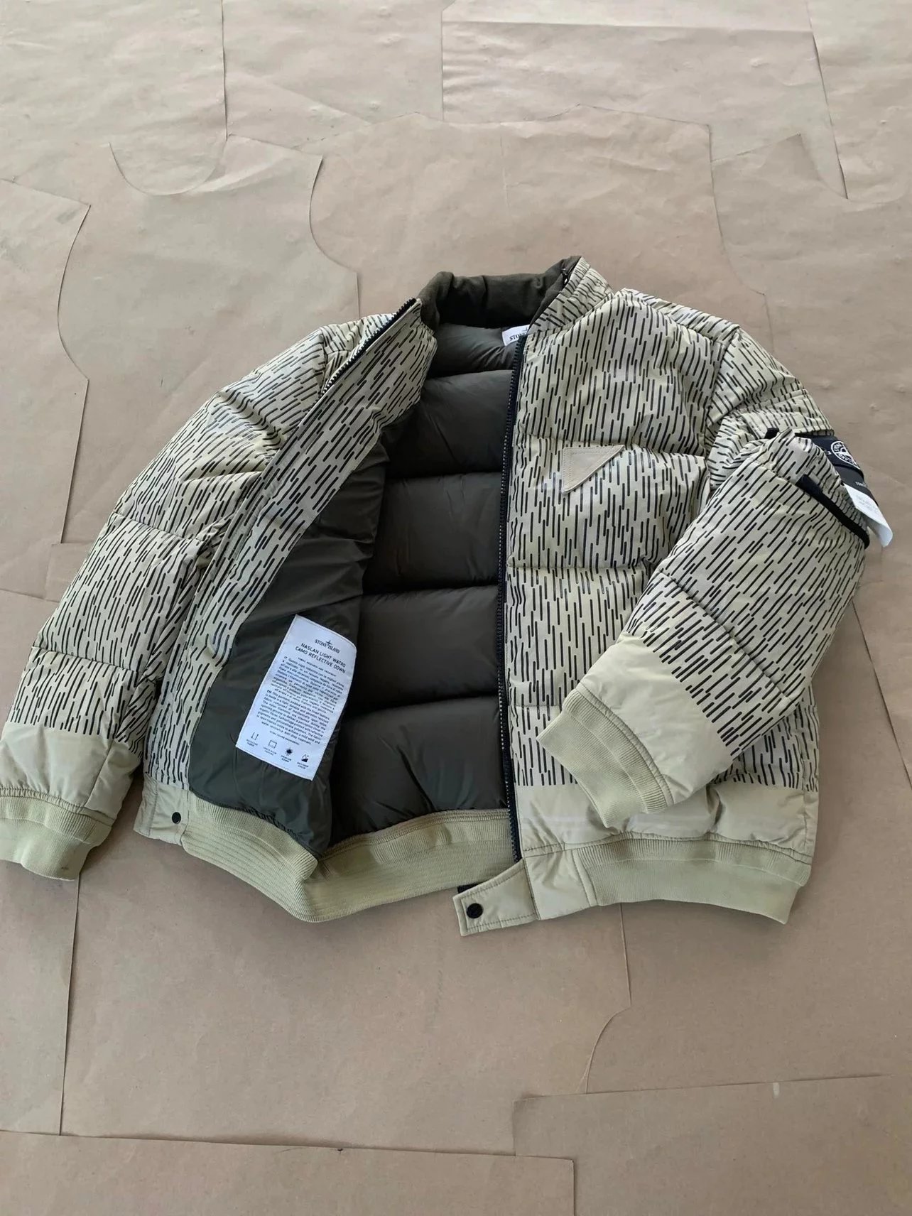 St0ne island rain camo reflective down jacket