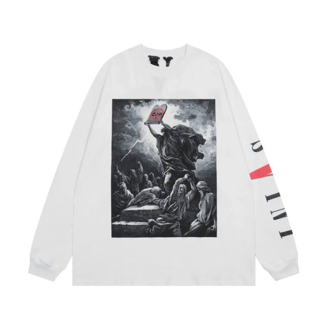 Saint Michael VLONE NO CAP Long Sleeve T-Shirt Black White