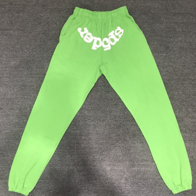 Sp5der Spider Worldwide Hoodie / Pants Green Tracksuit