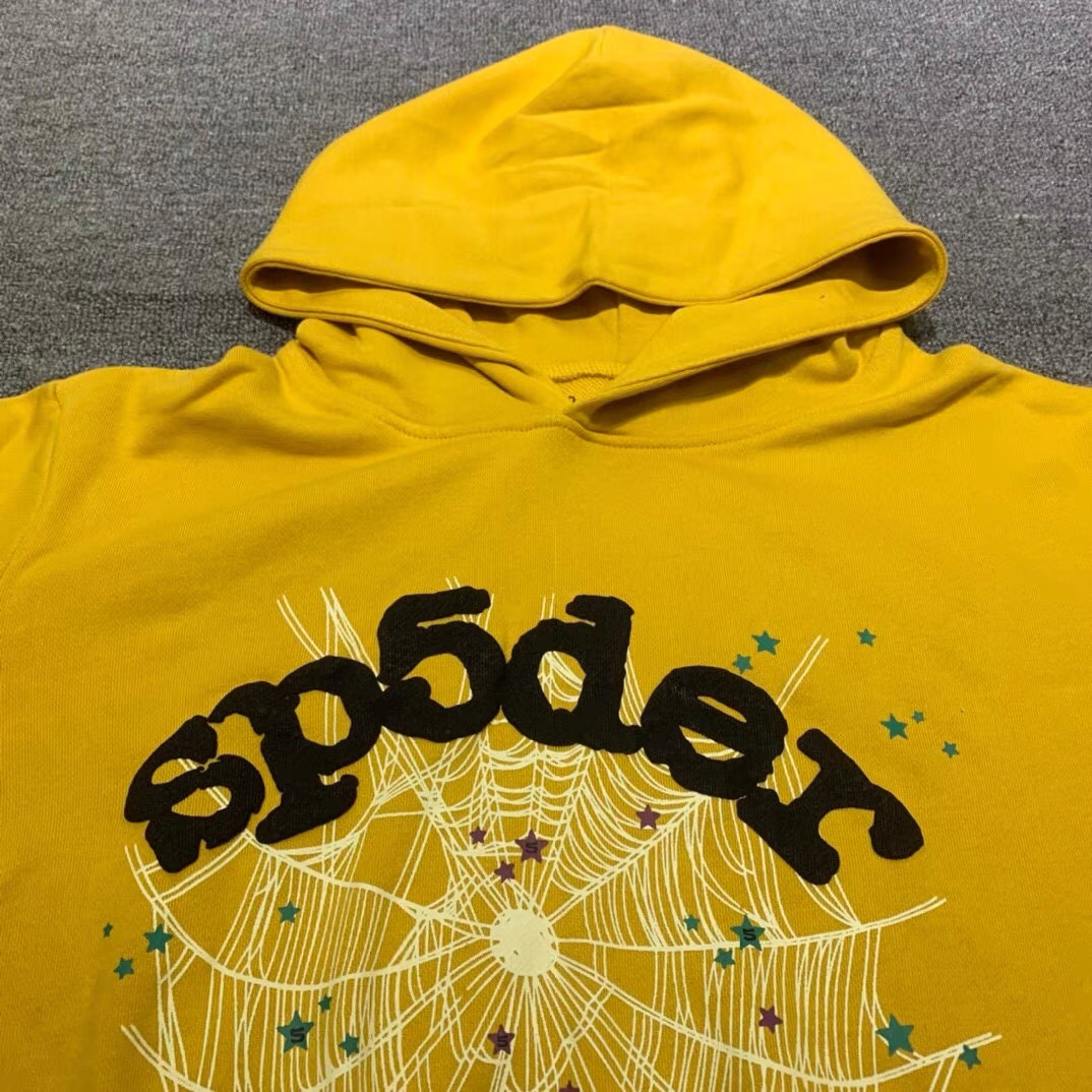 Spider Sp5der Worldwide Yellow hoodie/pants/tracksuit