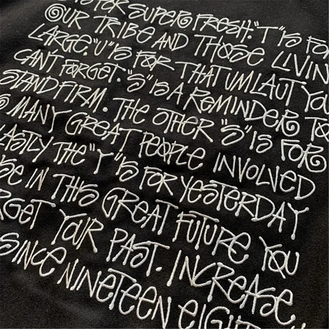 Stussy Letters baseball jacket black