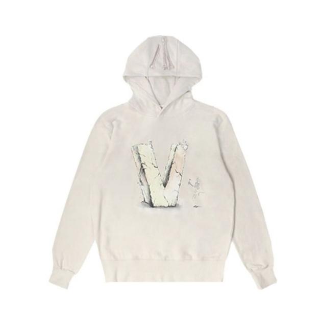 Vlone bone embroidery hoodie black white
