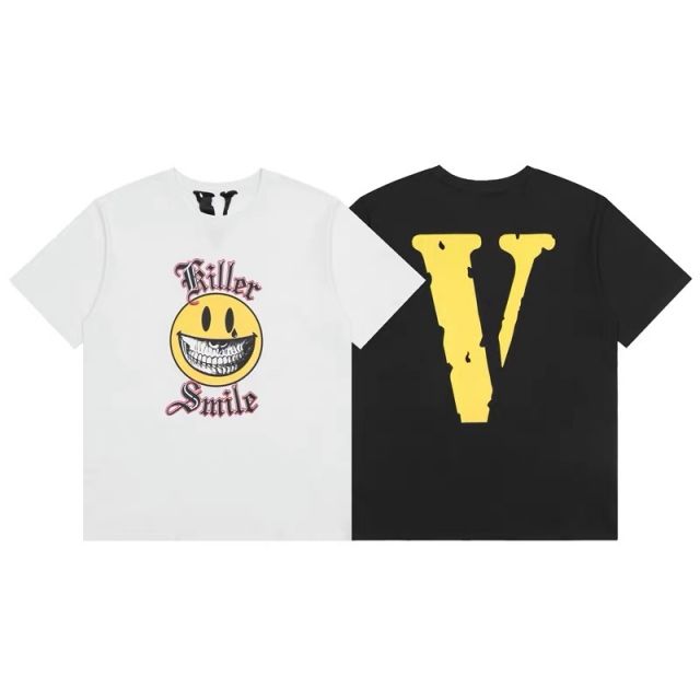Vlone killer smile t-shirts black white