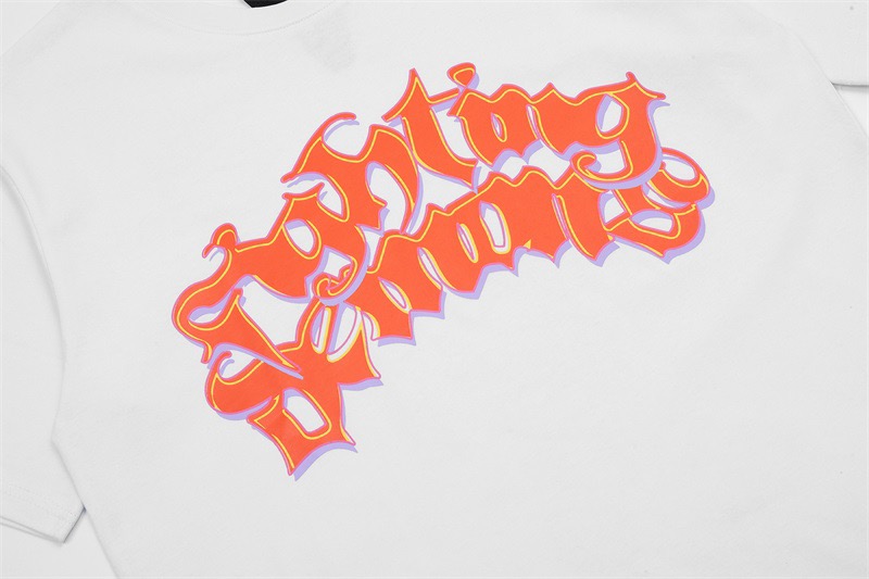 Vlone curve letters tee black white