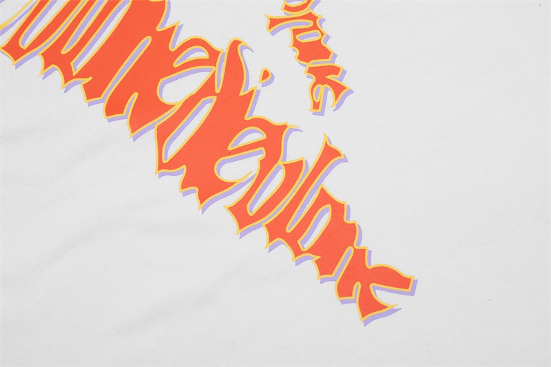 Vlone curve letters tee black white