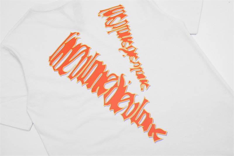 Vlone curve letters tee black white