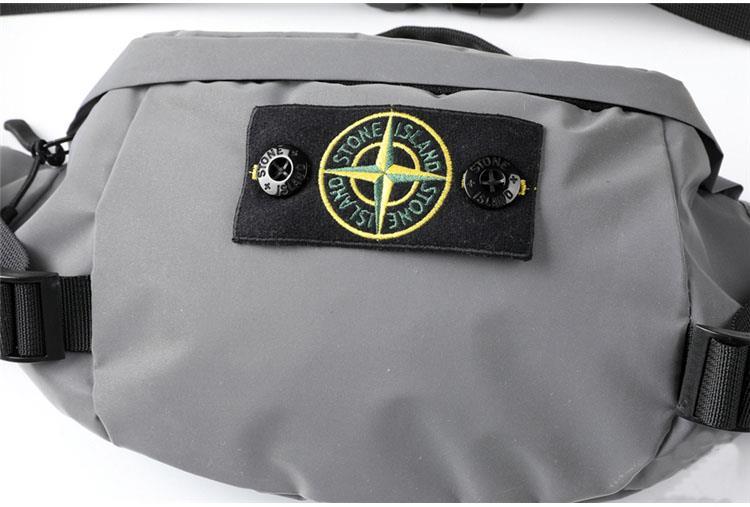 Stone Island 3M Reflective Shoulder Bag Black/Grey