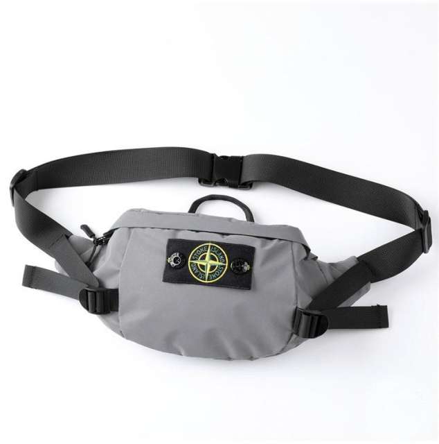 Stone Island 3M Reflective Shoulder Bag Black/Grey