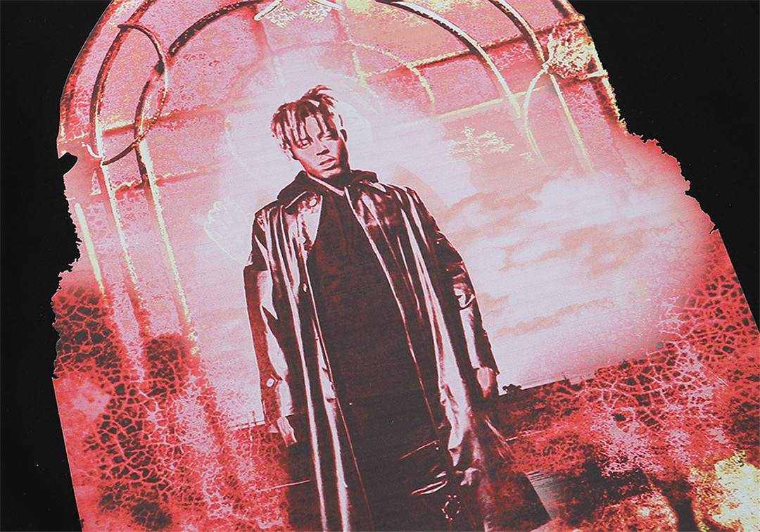 Vlone Rapper Fire Tee Black