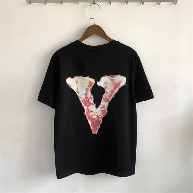 Vlone Rapper Fire Tee Black