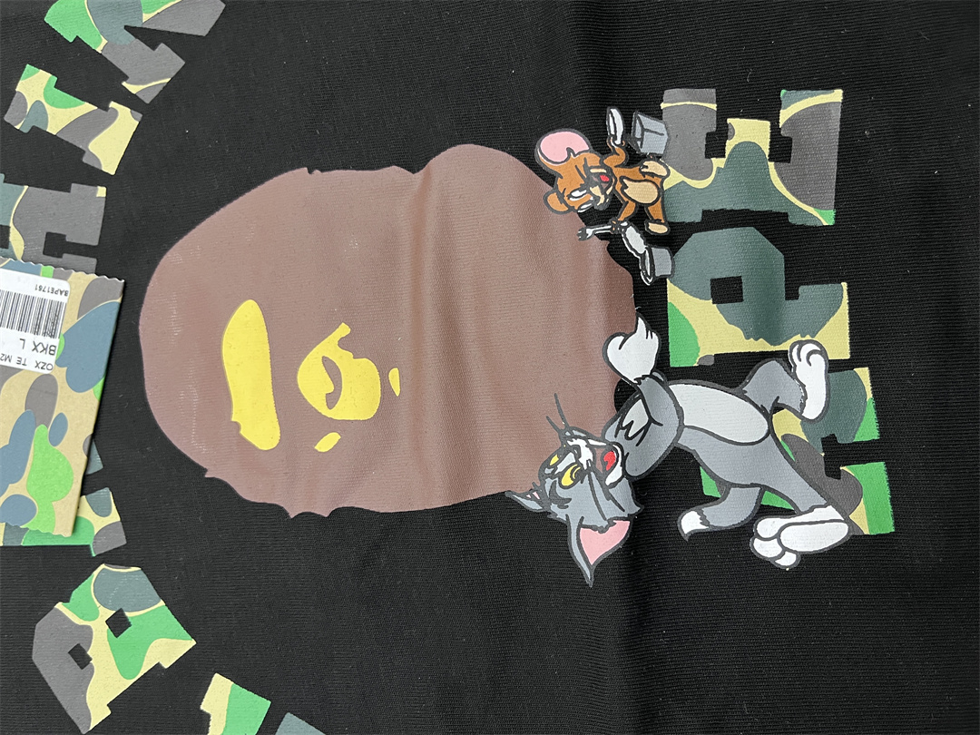 Bape x Tom & Jerry Collab T-Shirt Tee White Black
