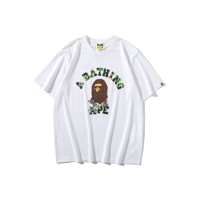 Bape x Tom & Jerry Collab T-Shirt Tee White Black