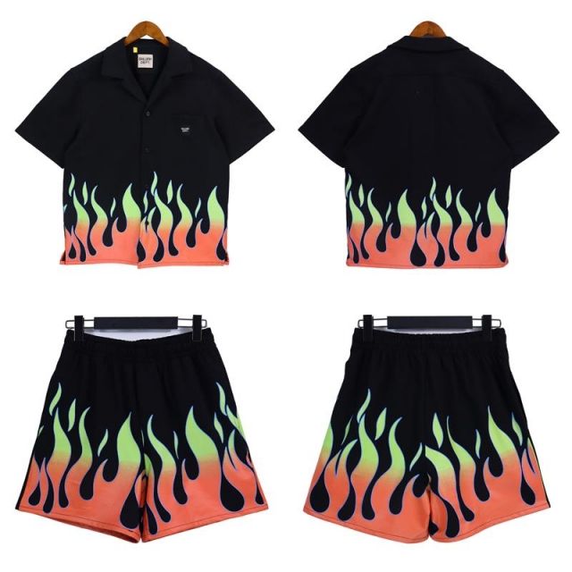 Gallery Dept Fire Tee and Shorts