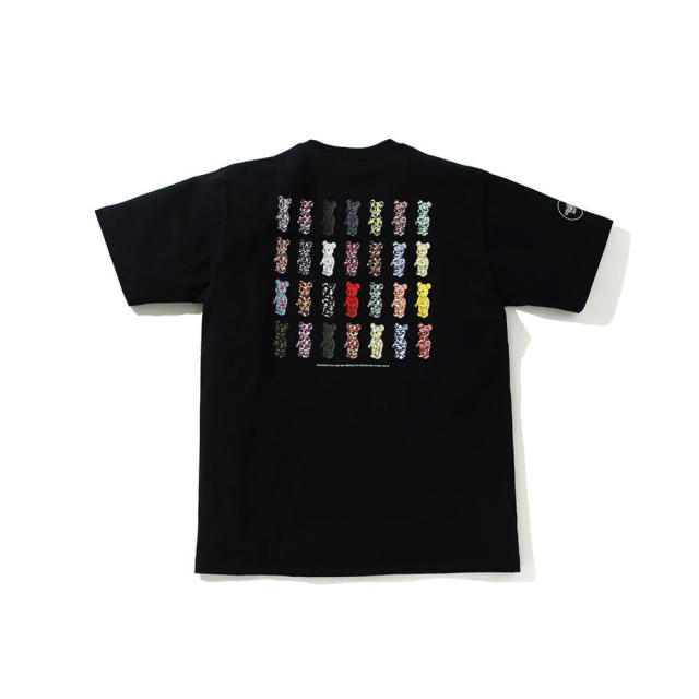 Bape x Bearbrick Colorful Fonts T-Shirts White Black