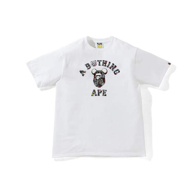 Bape Bear Logo T-Shirt Black White