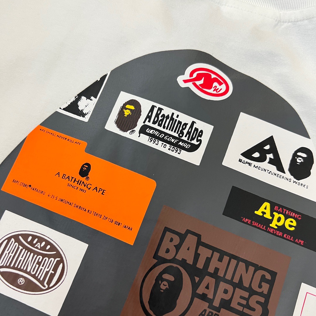 Bape Stickers Big Ape Logo T-Shirt