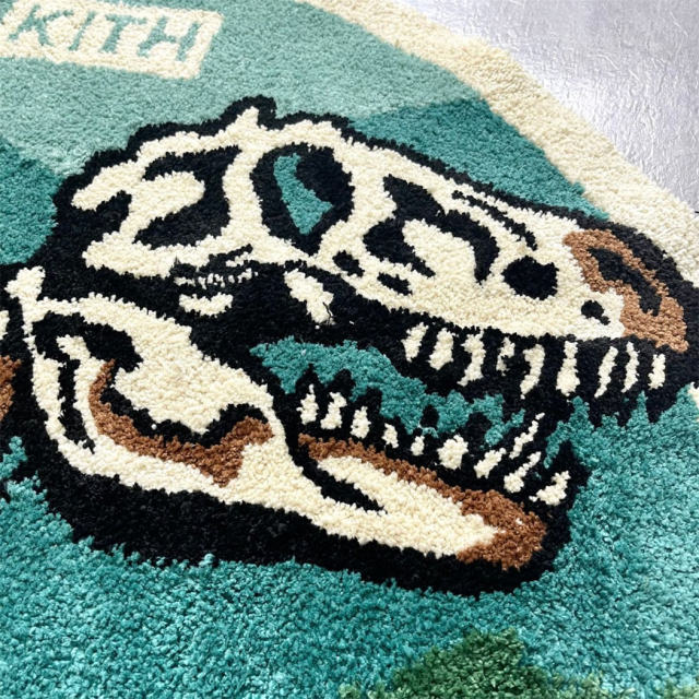 Kith x The American Museum of Natural History Disnosaur Round Rug Green