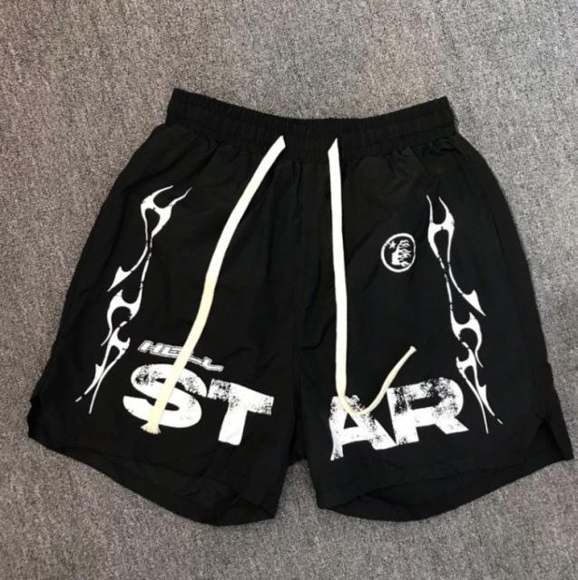 Hellstar nylon shorts black yellow