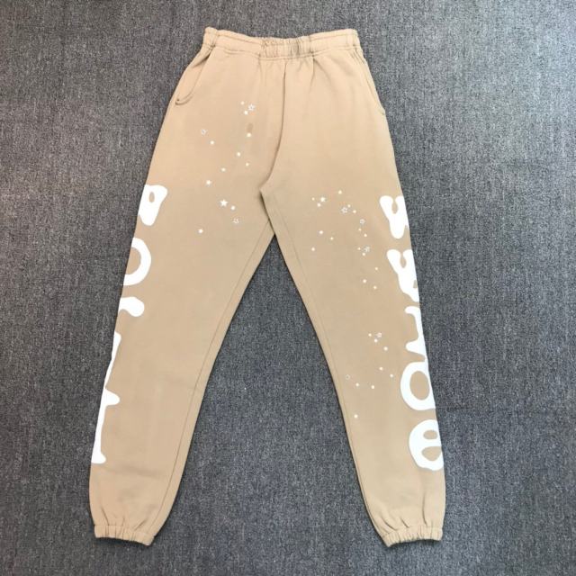Sp5der Stars Khaki Hoodie Pants Tracksuit