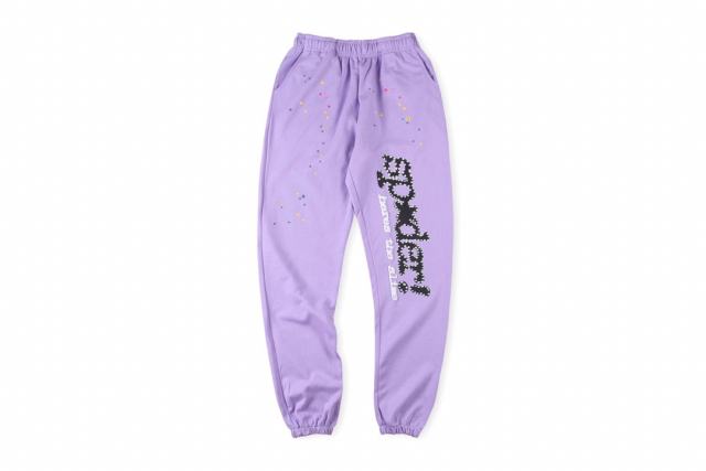 Sp5der 555555 Spider Web Purple Hoodie/Pants Tracksuit