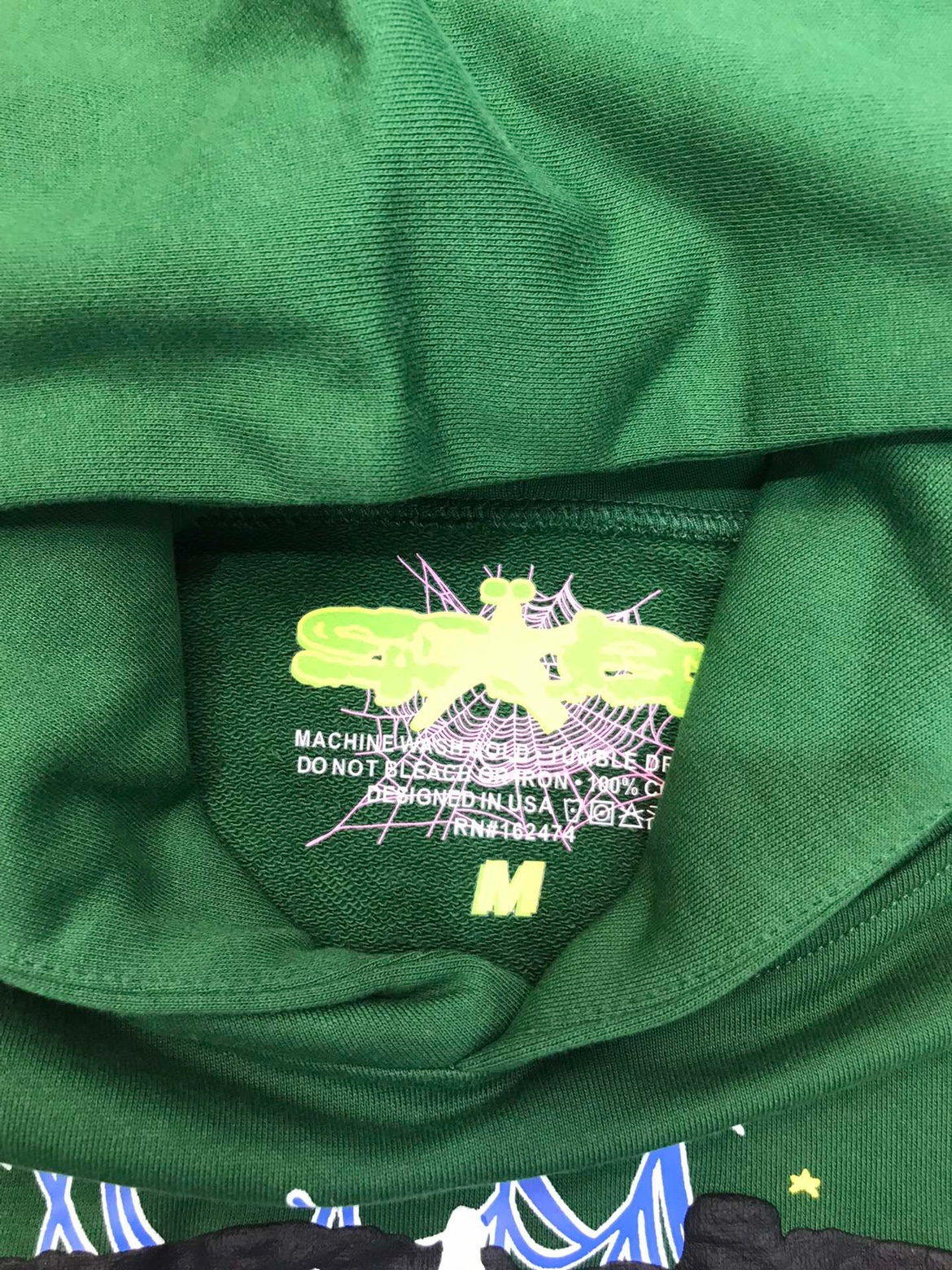 Sp5der Spider Web Green Hoodie Pants Tracksuit