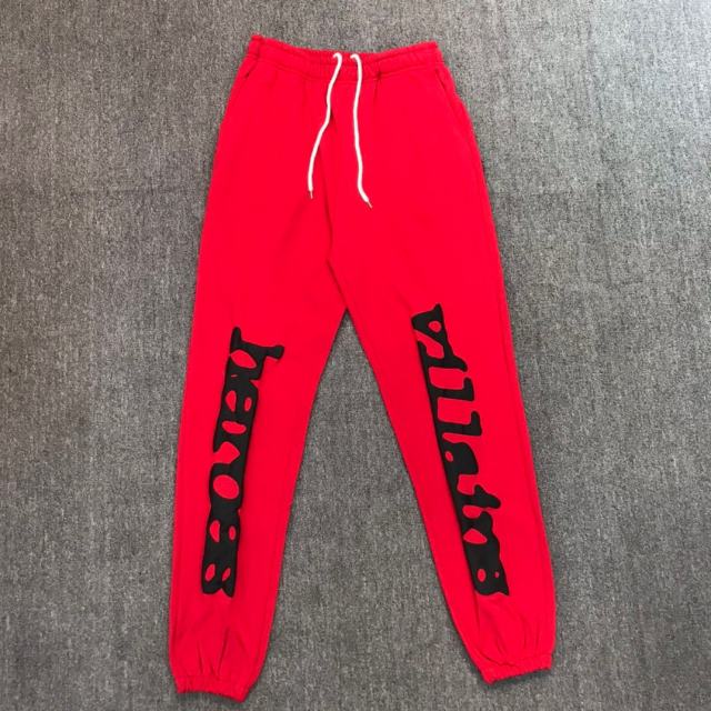 Sp5der Heroes ViIIains Hoodie Pants Tracksuit Black Red
