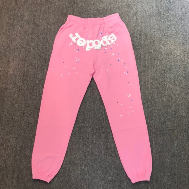 Sp5der Atlanta Stars Pink Hoodie Pants Tracksuit