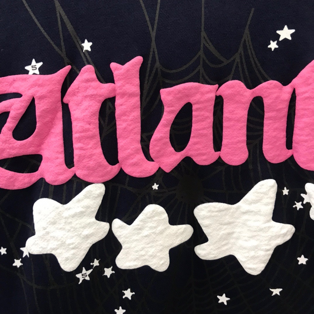 Sp5der Atlanta Stars Black Hoodie Pants Tracksuit