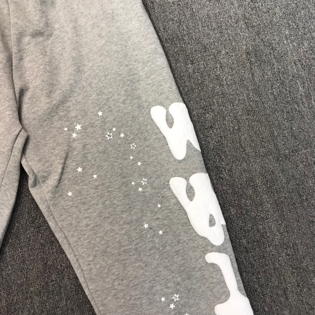 Sp5der Star Pentagram Gray hoodie