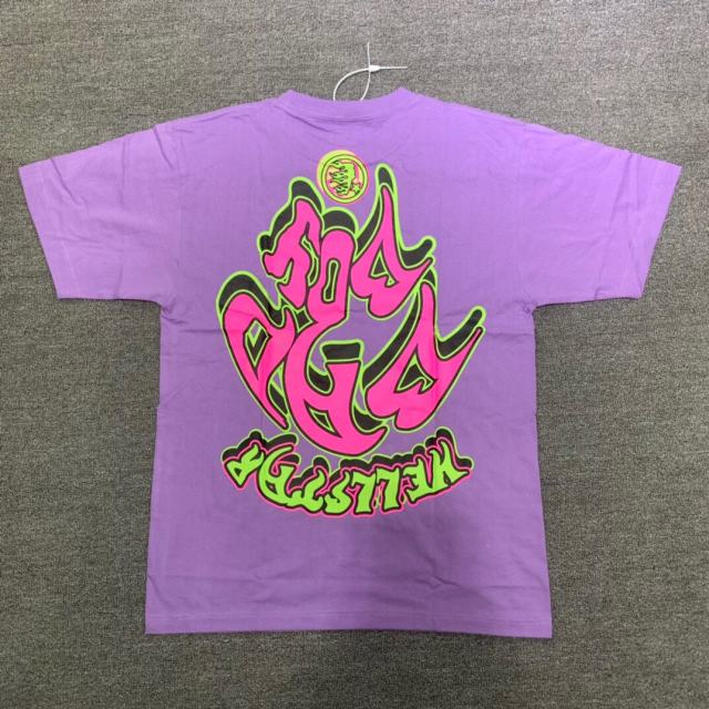 Hellstar Studios Rodman Green Hair Tee T-Shirt Purple White Purple