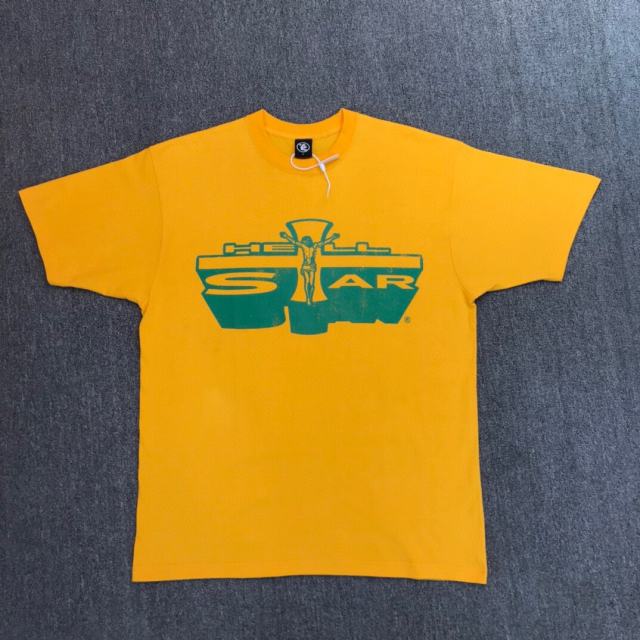 Hellstar Studios Cross T-Shirt Green Yellow Red
