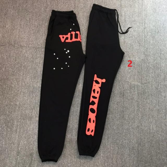 Sp5der Heroes ViIIains Hoodie Pants Tracksuit Black Red