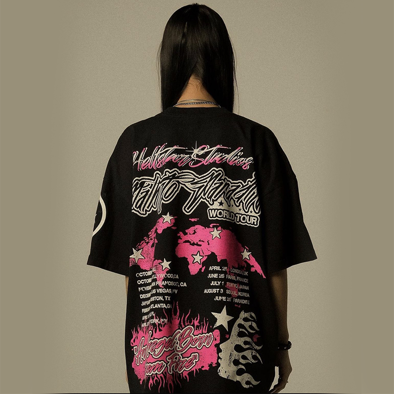 Hellstar Studios Path to Paradise Angle Baby Tee T-Shirt Black