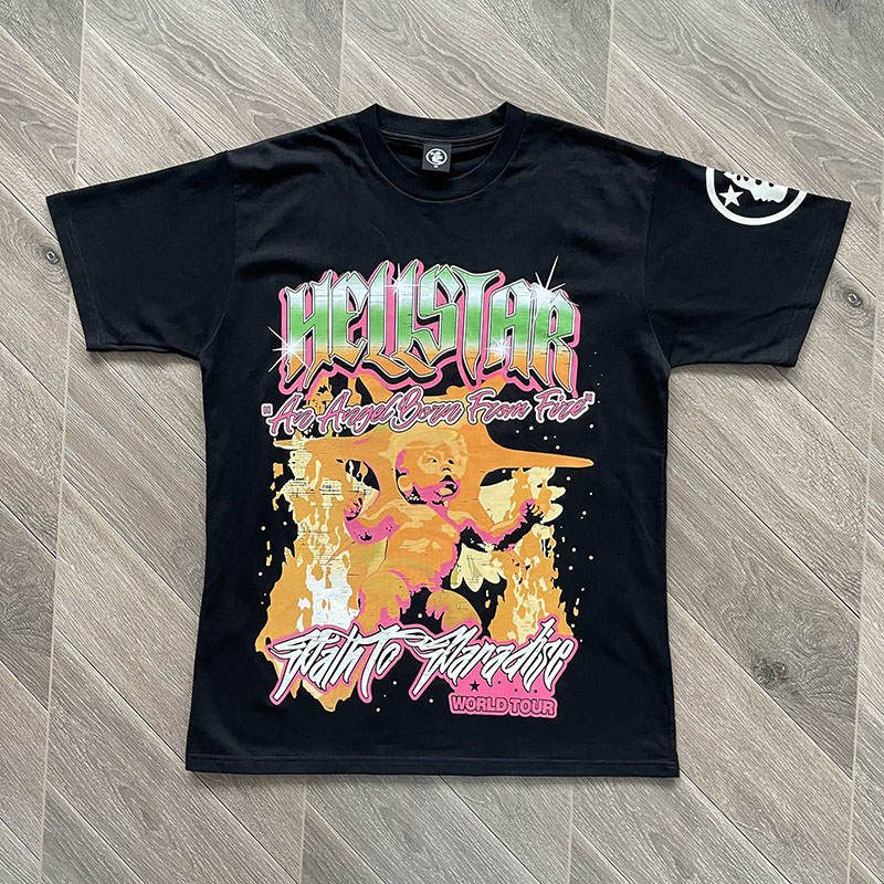 Hellstar Studios Path to Paradise Angle Baby Tee T-Shirt Black