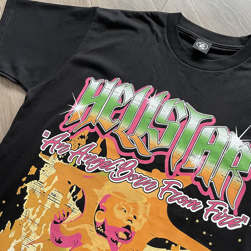 Hellstar Studios Path to Paradise Angle Baby Tee T-Shirt Black